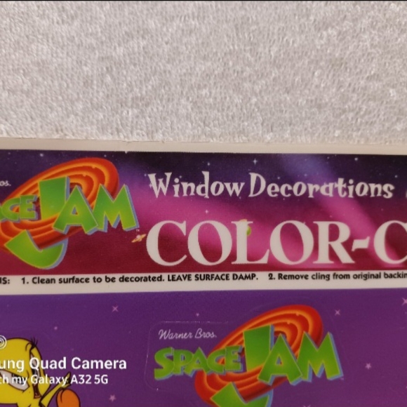 Warner Bros. | Other | Vintage Looney Tunes Space Jam Window ...